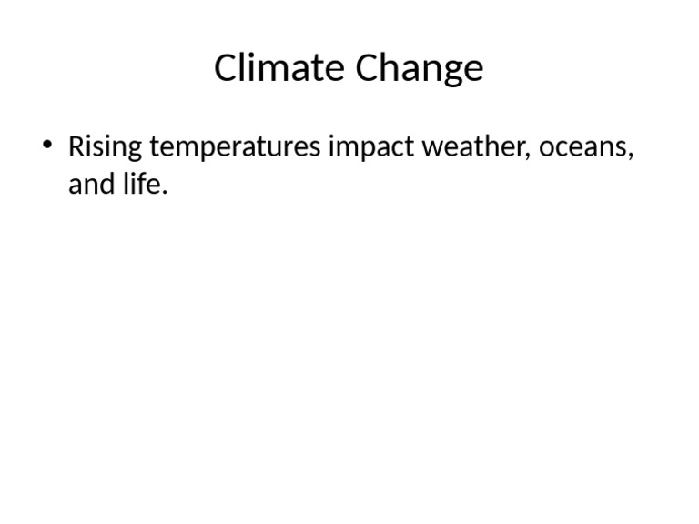 PPT 3 Climate Change | PDF