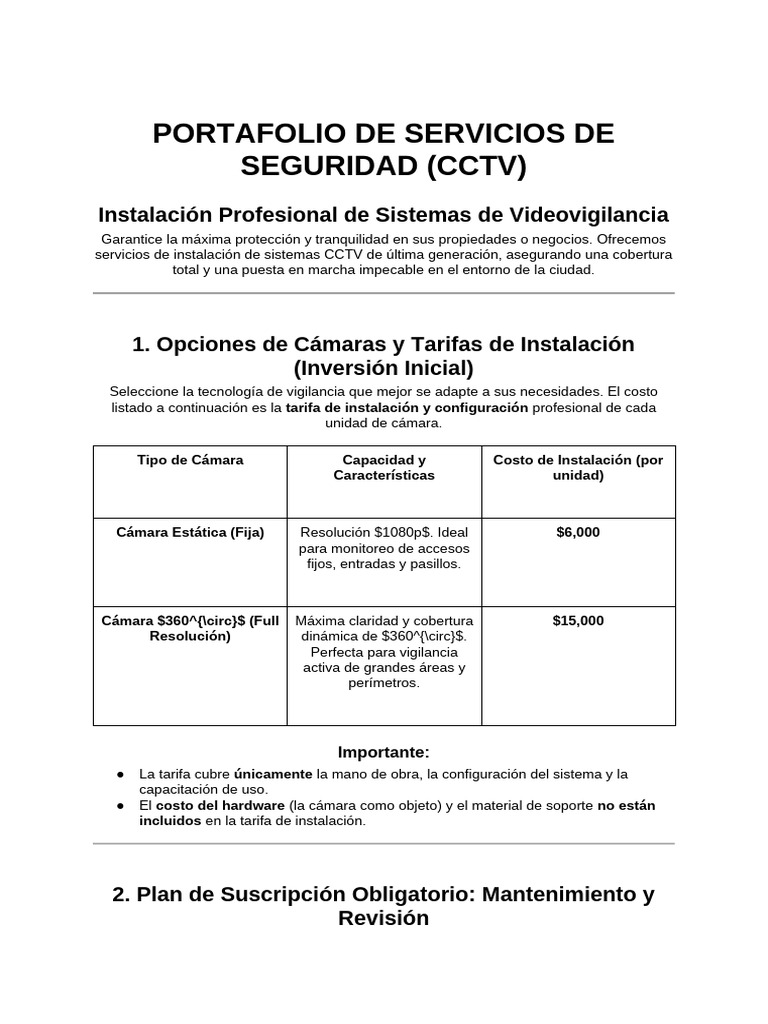 CCTV -Protech Security | PDF | Circuito cerrado de televisión | Informática
