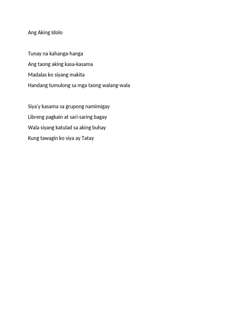 Ang Aking Idolo | PDF