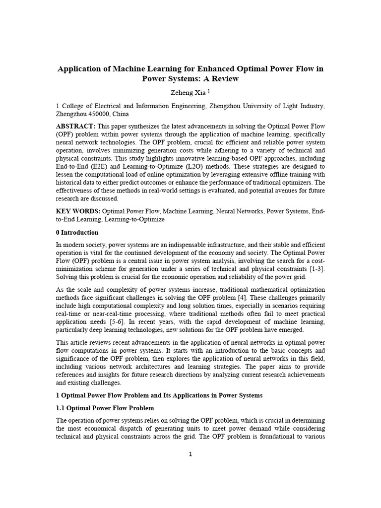 Application of Machine Learning for Enhanced Optimal Power Flow in ...