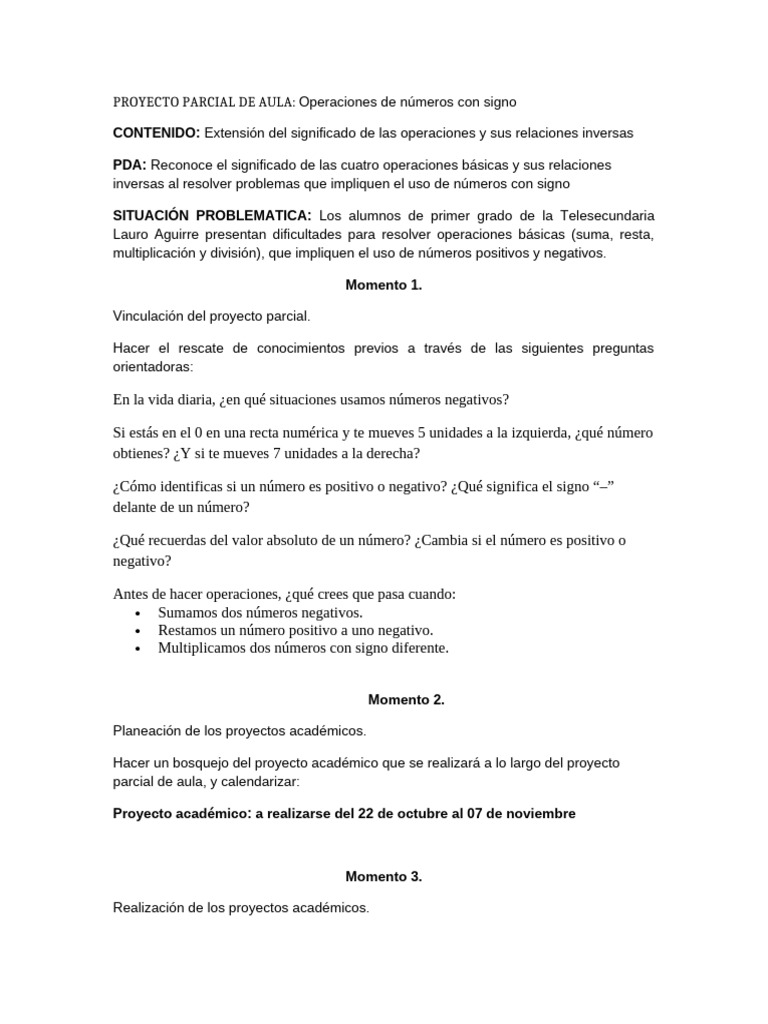 Operaciones de Numeros Con Signo | PDF | Multiplicación | Cognición