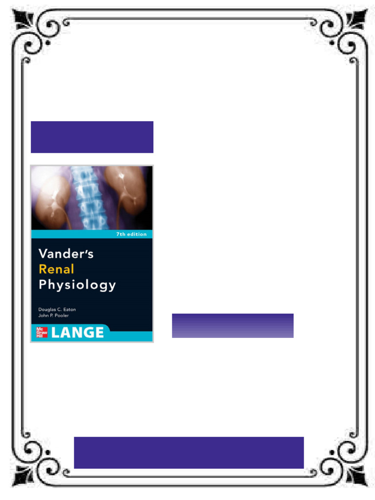 Vander's Renal Physiology 7th Edition by Douglas Eaton, John Pooler ...