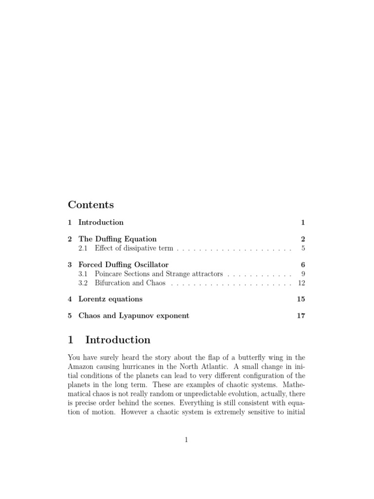 Duffing Equation and Chaos | PDF | Eigenvalues And Eigenvectors | Chaos ...