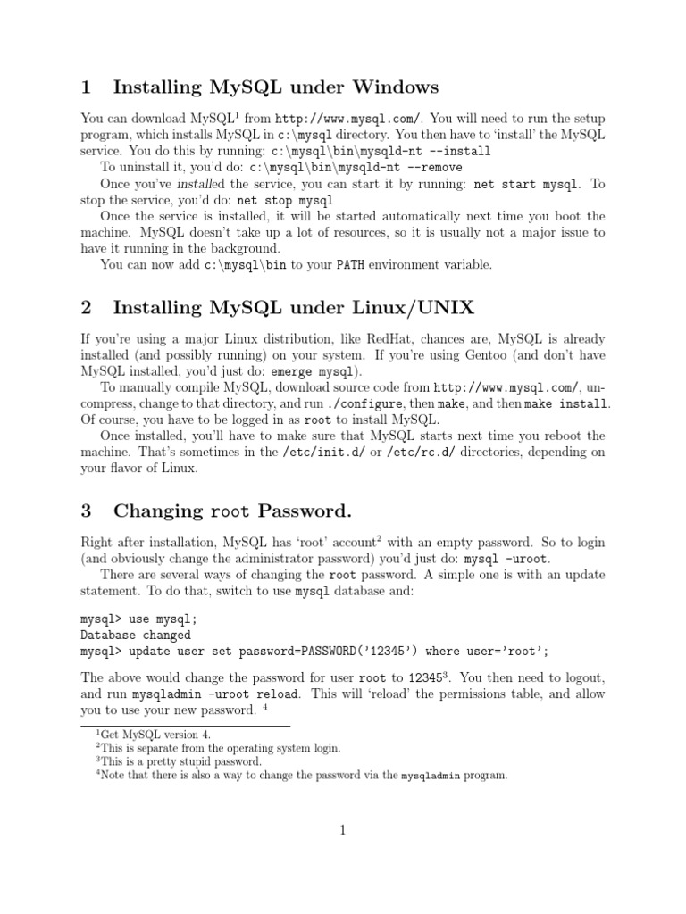 Installing Mysql | PDF | Superuser | Databases