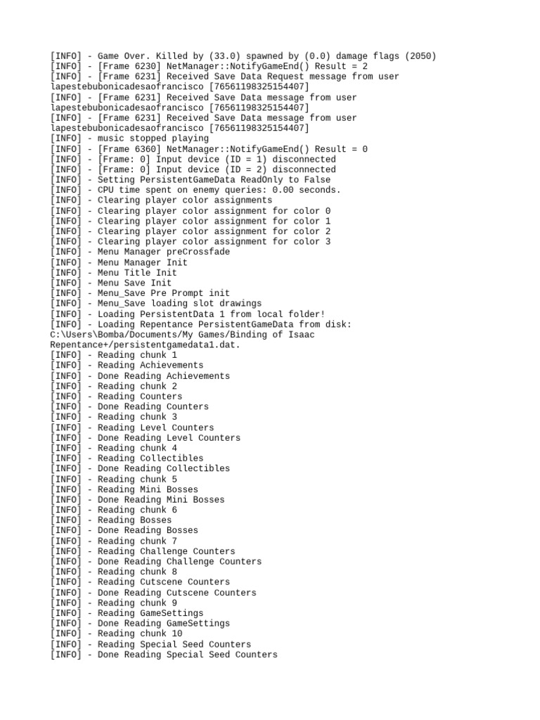 Log | PDF | Input/Output | Menu (Computing)