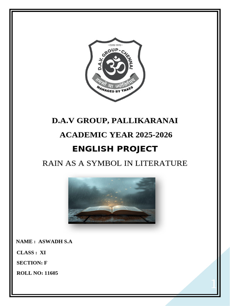 Rain as a Symbol in Literature Analysis | PDF | Poetry | Narrative