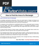 Area Calculations For Rectangles Pdf
