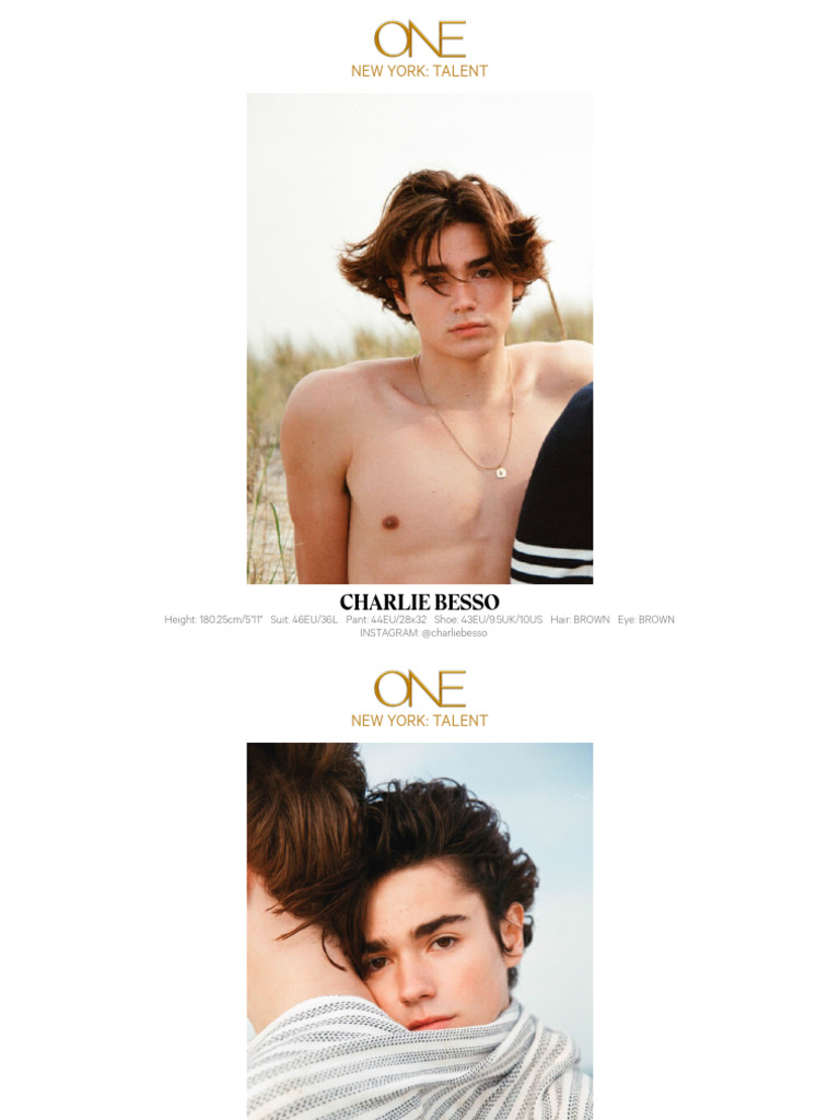Charlie Besso - New York Model Profile | PDF | Fashion | Clothing