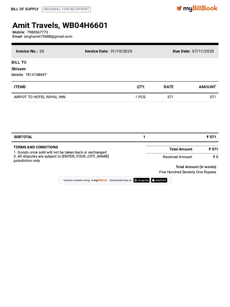 20 Sales Invoice Prasad | PDF
