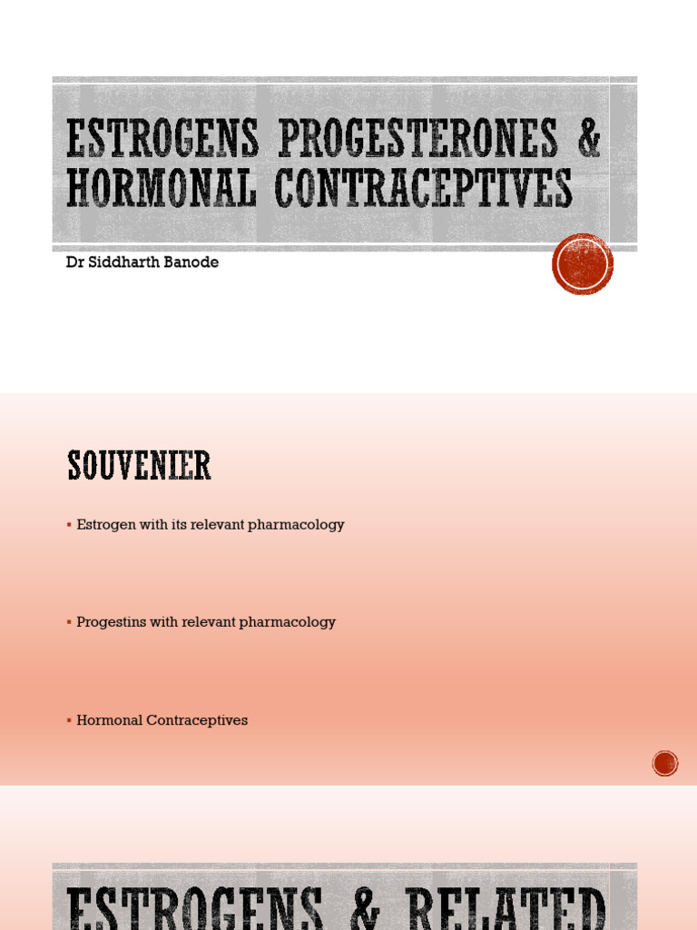 Hormonal Pharmacology Overview | PDF | Combined Oral Contraceptive Pill ...