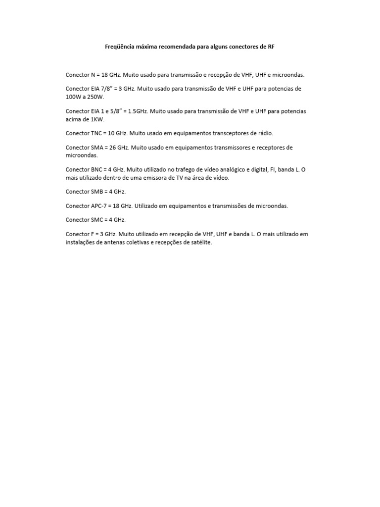 Conector RF | PDF