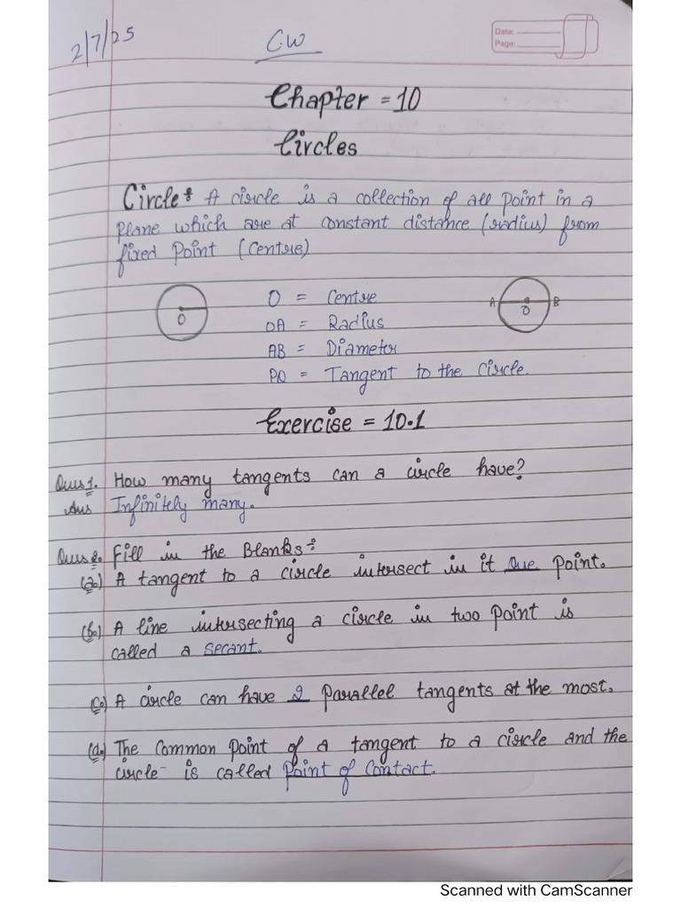 10th Math Chapter 10 | PDF
