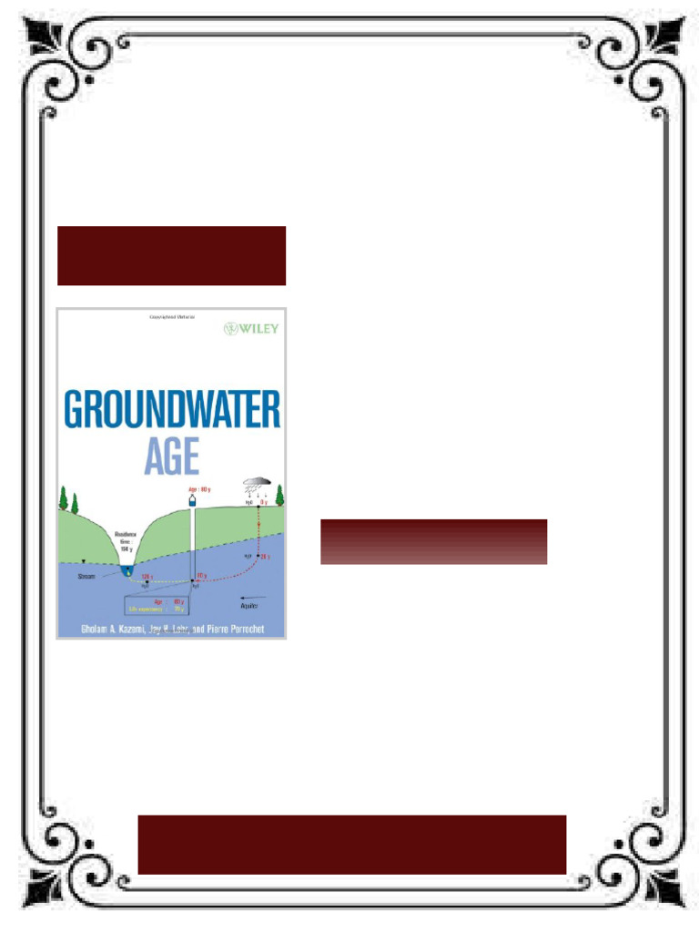 Groundwater Age 1st Edition Gholam A. Kazemi ebook remastered pdf | PDF | Aquifer | Groundwater
