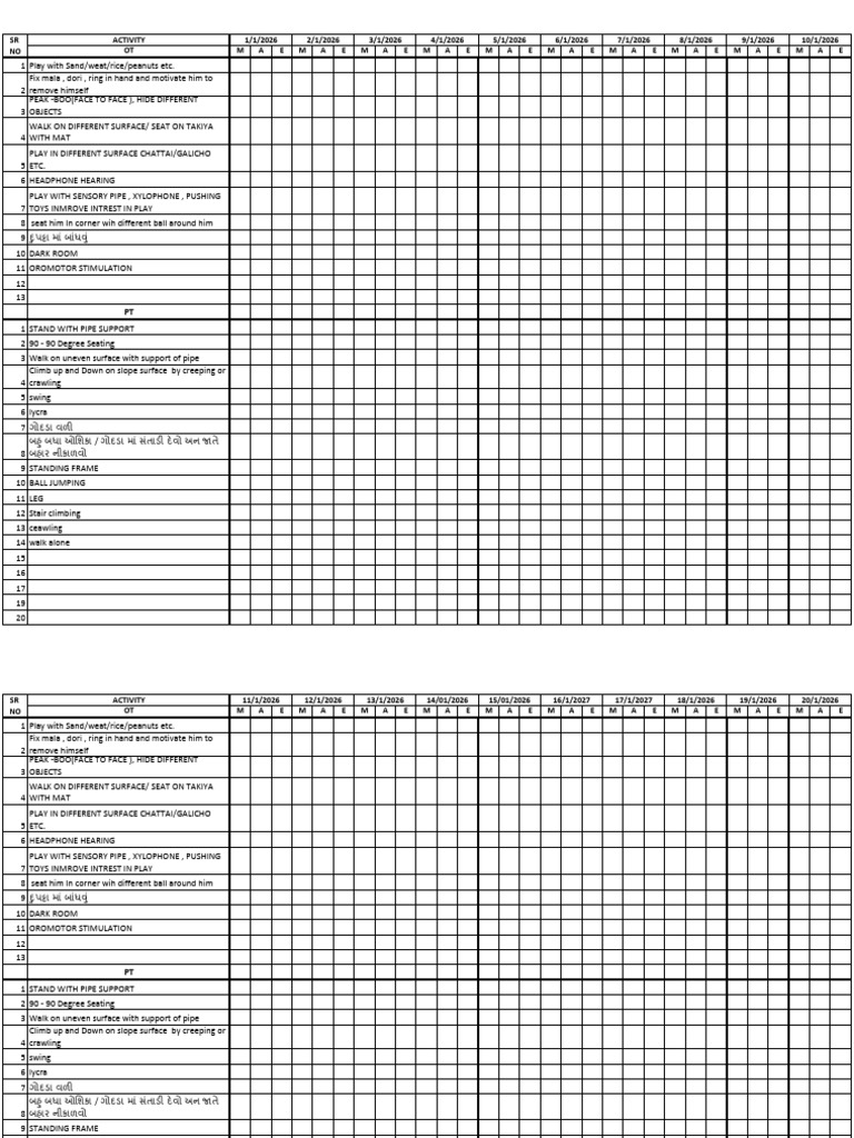 Daily Activity | PDF