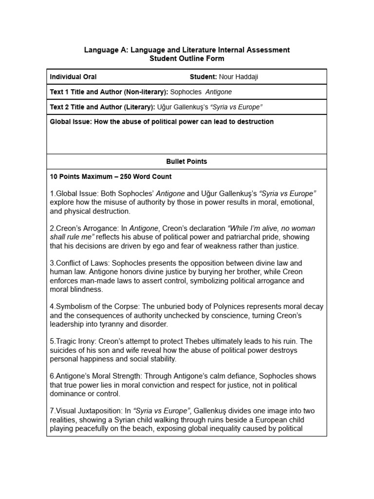 _Final IO Outline.docx (2) | PDF | Sophocles