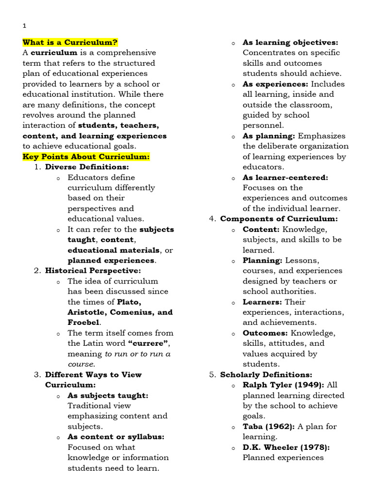 Curriculum | PDF | Curriculum | Learning