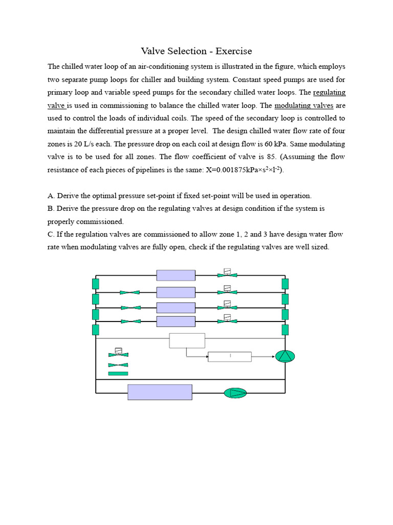 Valve Selection Exercise | PDF | Valve | Pump