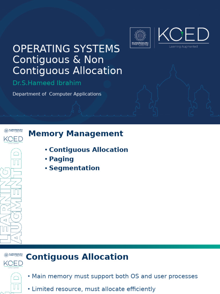 Memory Management in Operating Systems | PDF | Computer Data | Software ...