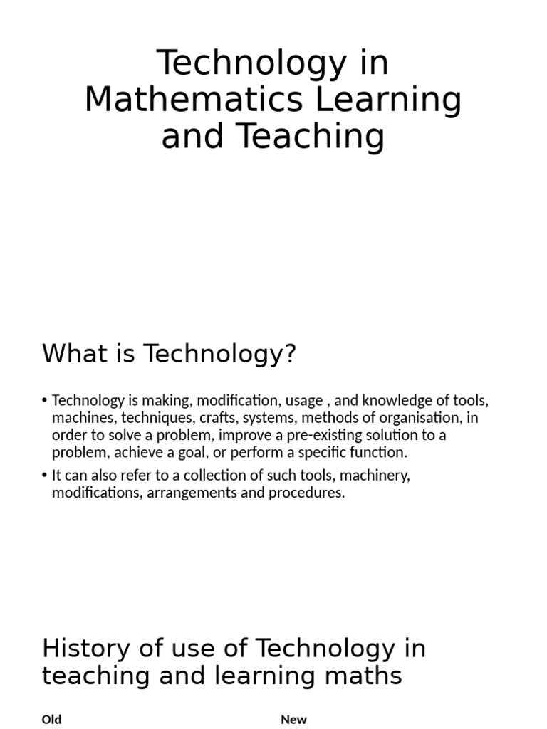 Technology's Role in Math Education | PDF | Educational Technology ...
