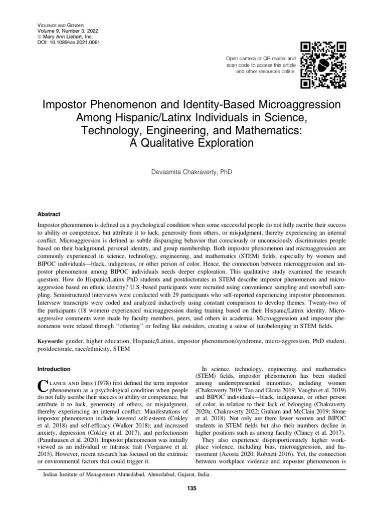 Impostor Phenomenon | PDF