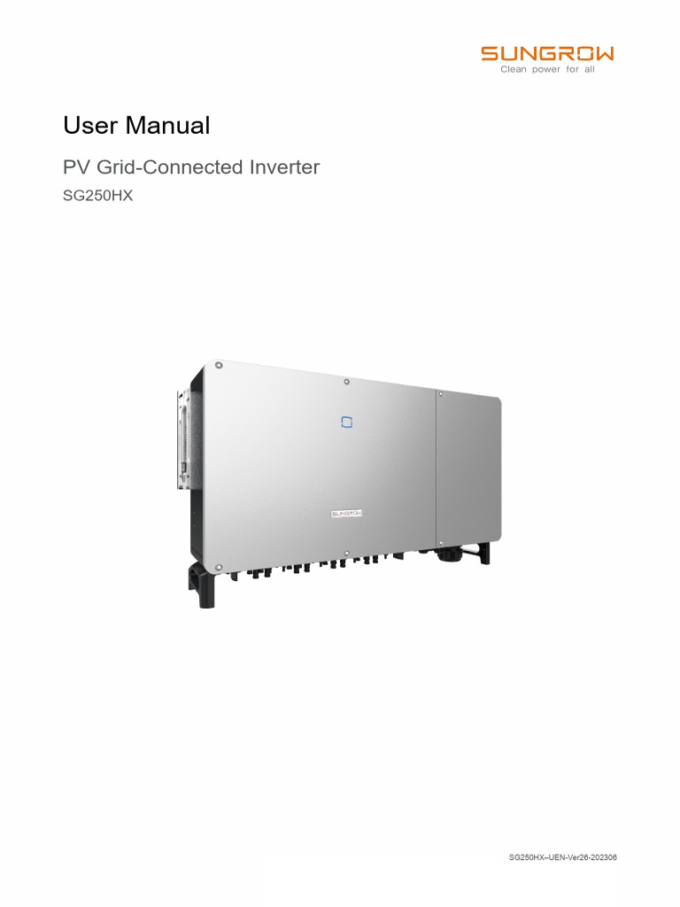 En Um Sg250hx User Manual | PDF | Power Inverter | Electrical Connector