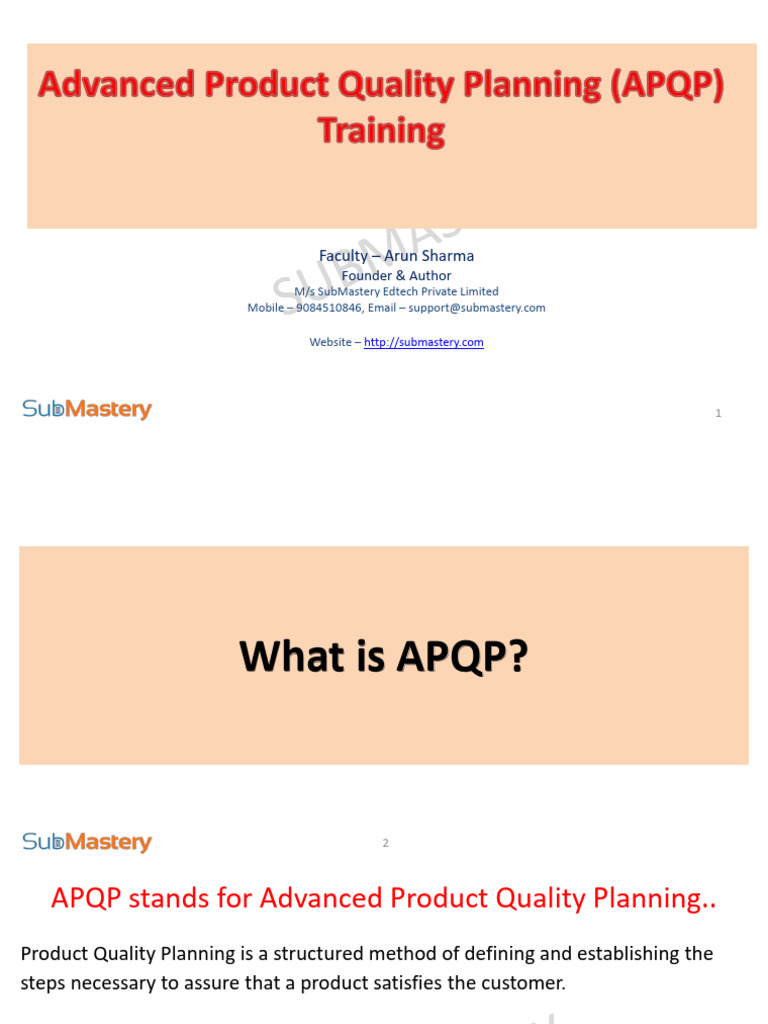 APQP | PDF | Reliability Engineering | Specification (Technical Standard)