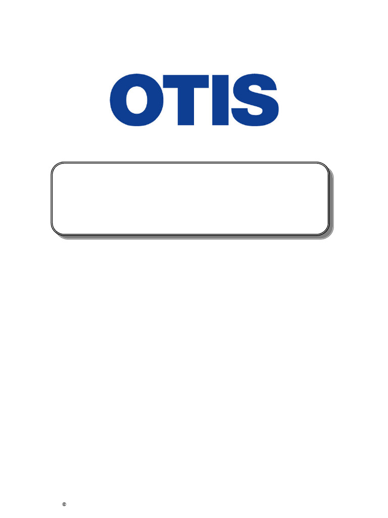OTIS Instruction Manual Master 2010-09-06--1-107 En | PDF | Elevator ...