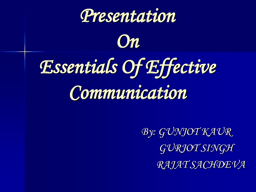 Presentation On Effective Communication | PDF | Cybernetics | Communication
