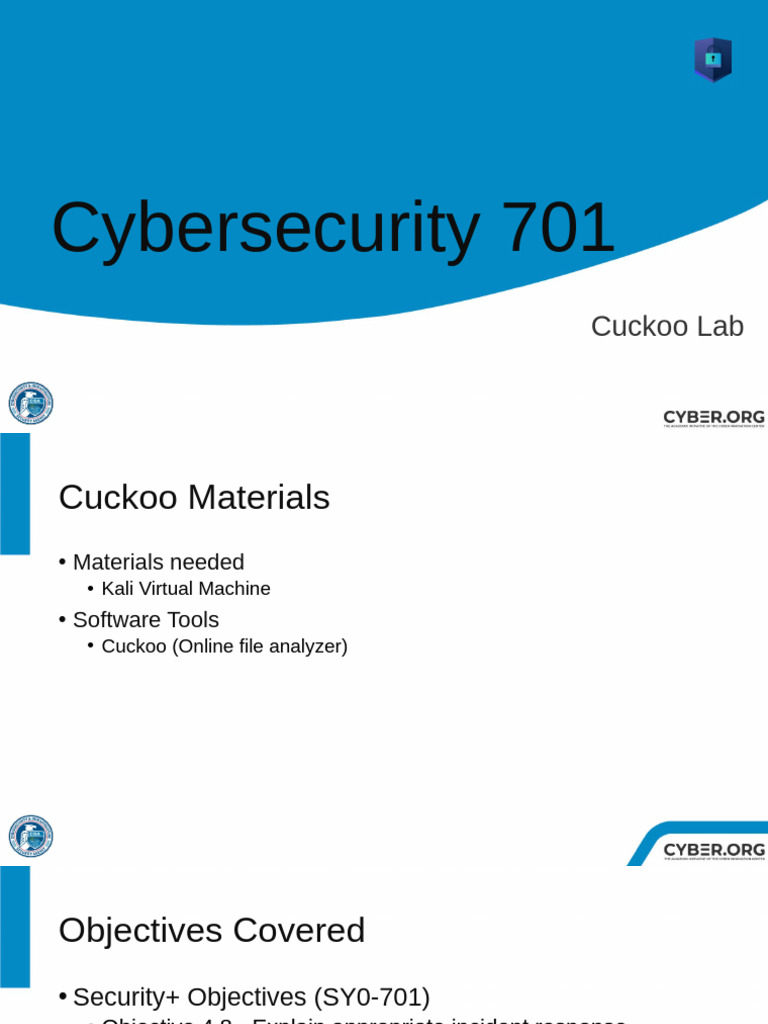 Cuckoo Lab: Malware Analysis Guide | PDF | Virtual Machine | Software ...