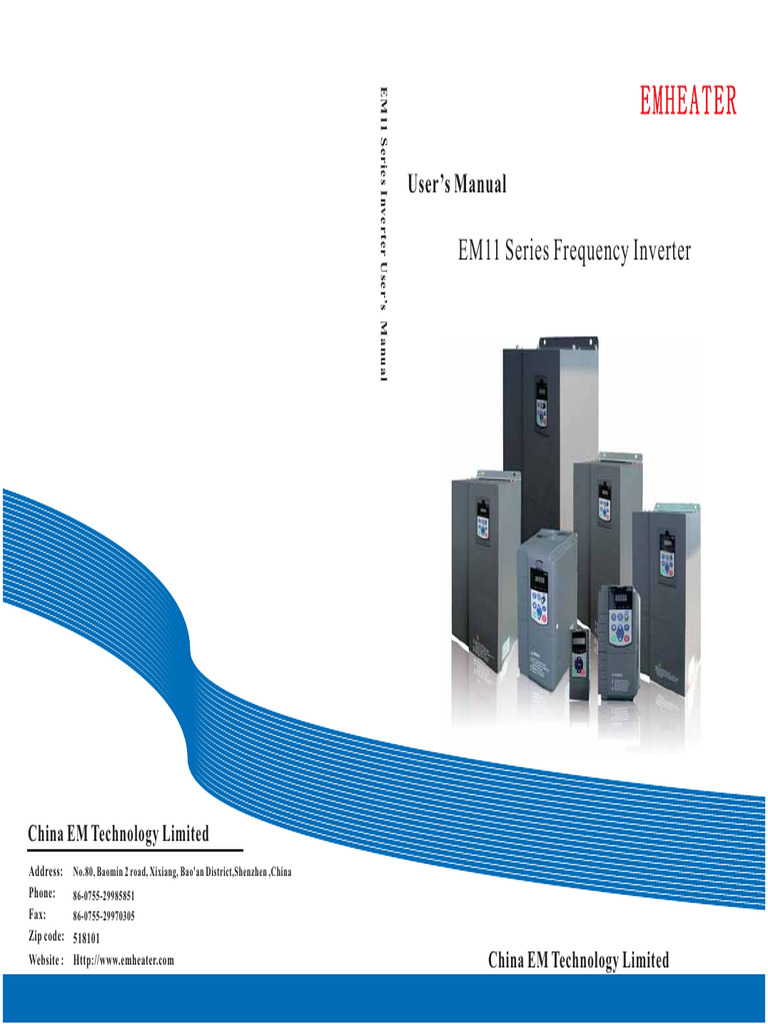 EM11 Inverter User Manual | PDF | Power Inverter | Electric Motor