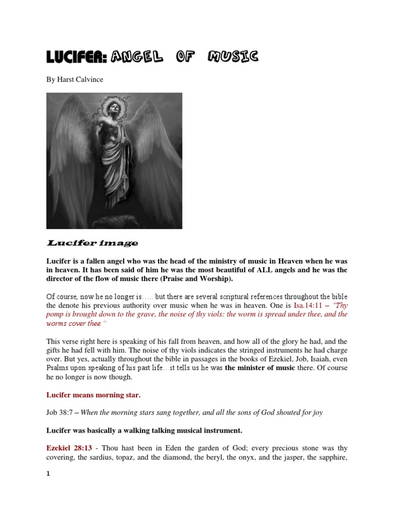 Lucifer: Angel of Music | PDF | Religious Belief And Doctrine | Theology