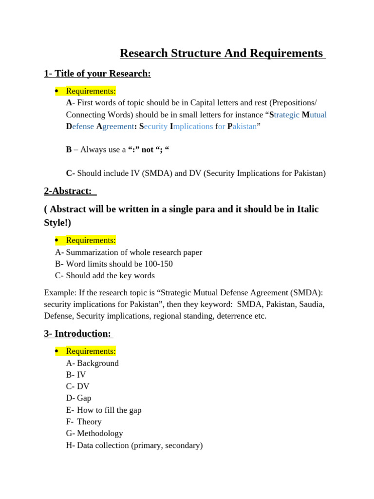 Research Structure and Requirements Guide | PDF | Theory | Methodology