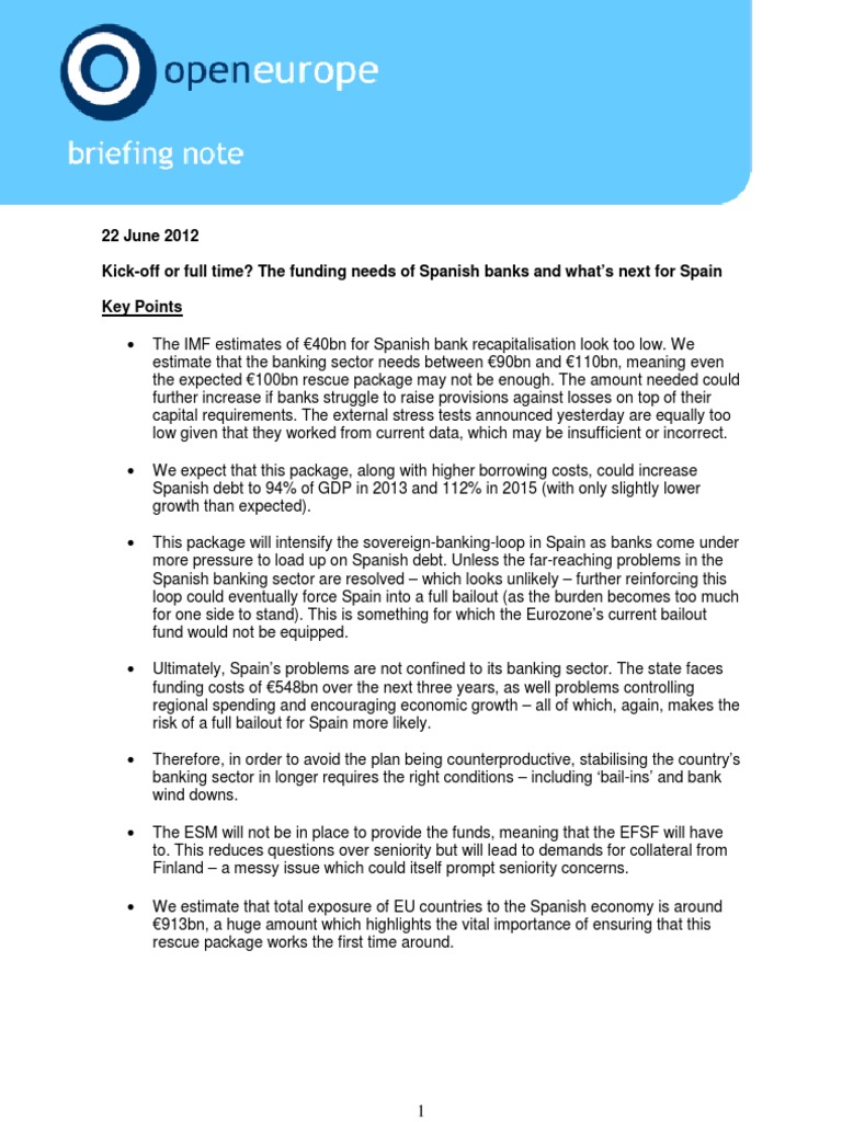 Open Europe Briefing | PDF | European Financial Stability Facility | Euro