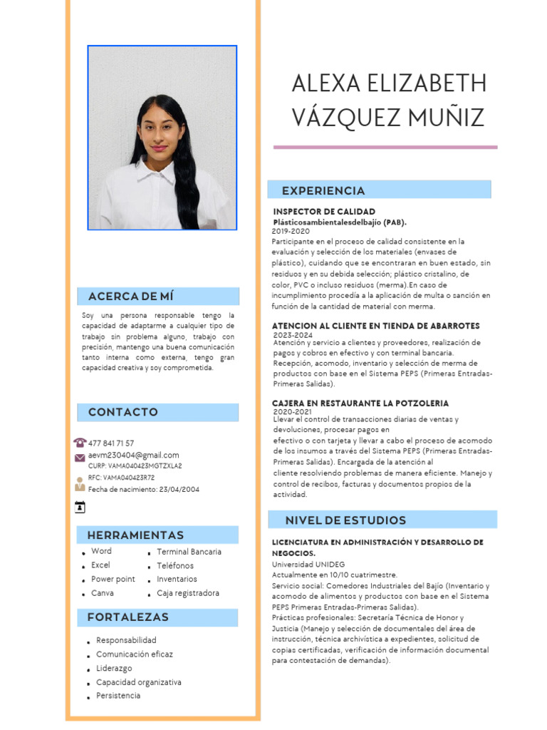 CV Alexa Elizabeth Muñiz.pdf | PDF