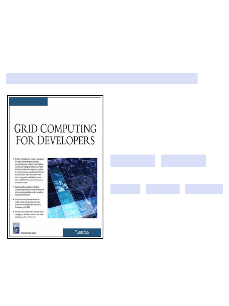 (Ebook) Grid computing for developers by Vladimir Silva ISBN 9781584504245, 1584504242 sample ...