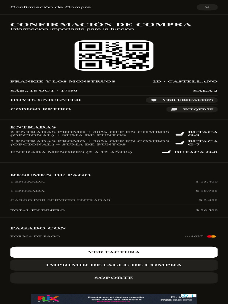 Order - Cinemark | PDF