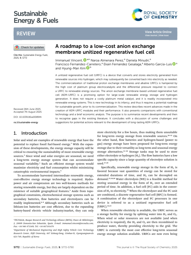 Unitized Regenerative Fuel Cell | PDF | Energy Storage | Fuel Cell