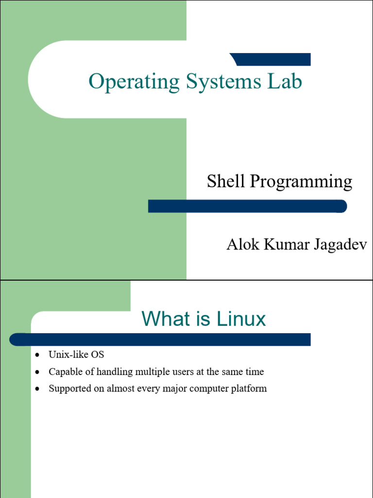 OS Lab Slide 1 Shell Programming 2025 | PDF | Operating System ...