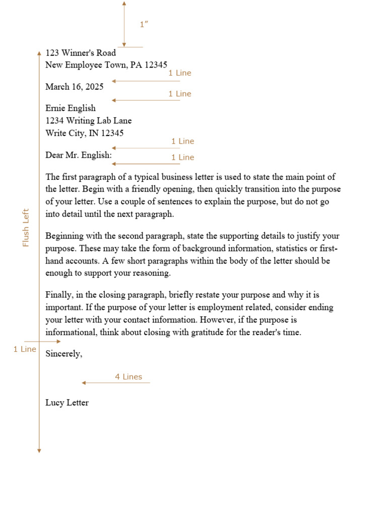 Sample Letters Block Format 09192025 | PDF
