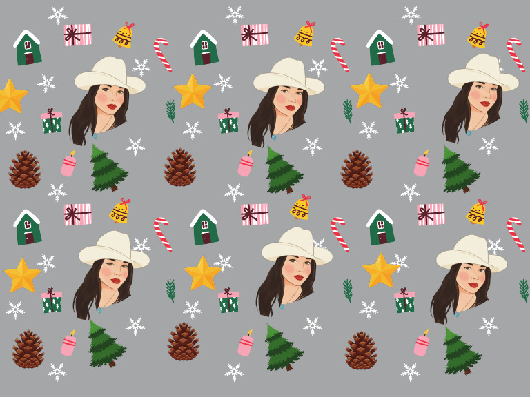 Beige Red and Green Cute Illustrated Christmas Wrapping Paper (1) | PDF