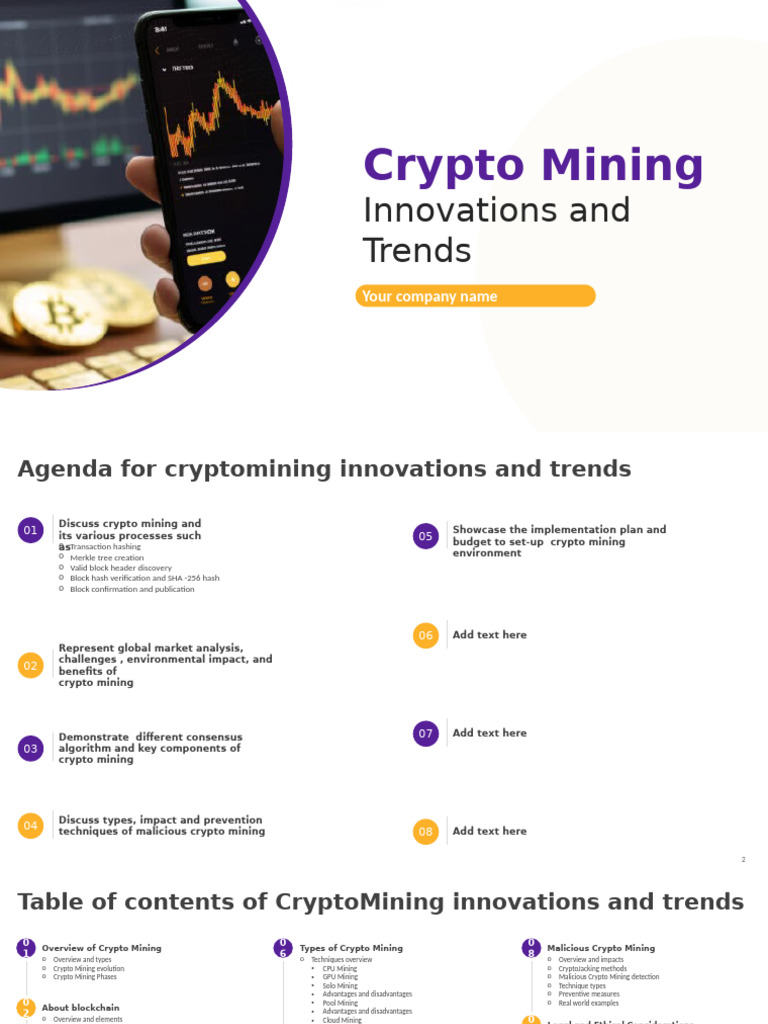 Cryptomining Innovations and Trends Powerpoint Presentation Slides ...