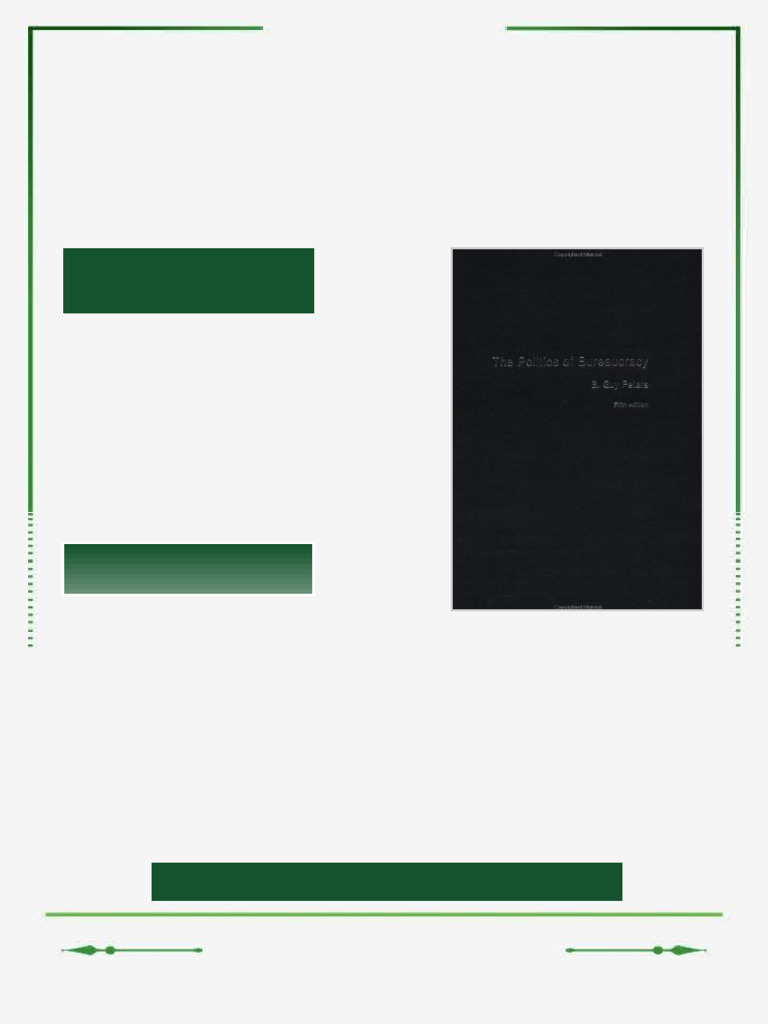 Politics of Bureaucracy 5th edition B. Guy Peters ebook 2026 re-release ...
