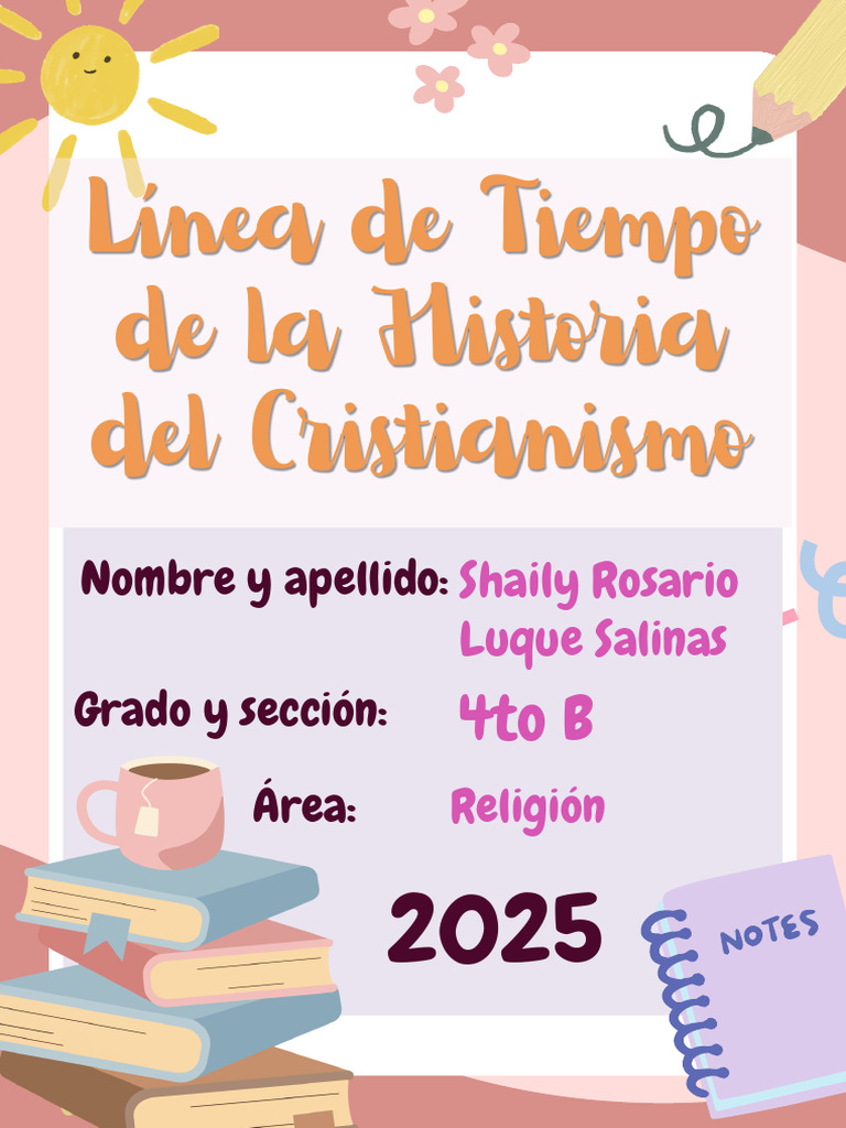 Pink Illustrative Daily Journal Cover Document A4 | PDF