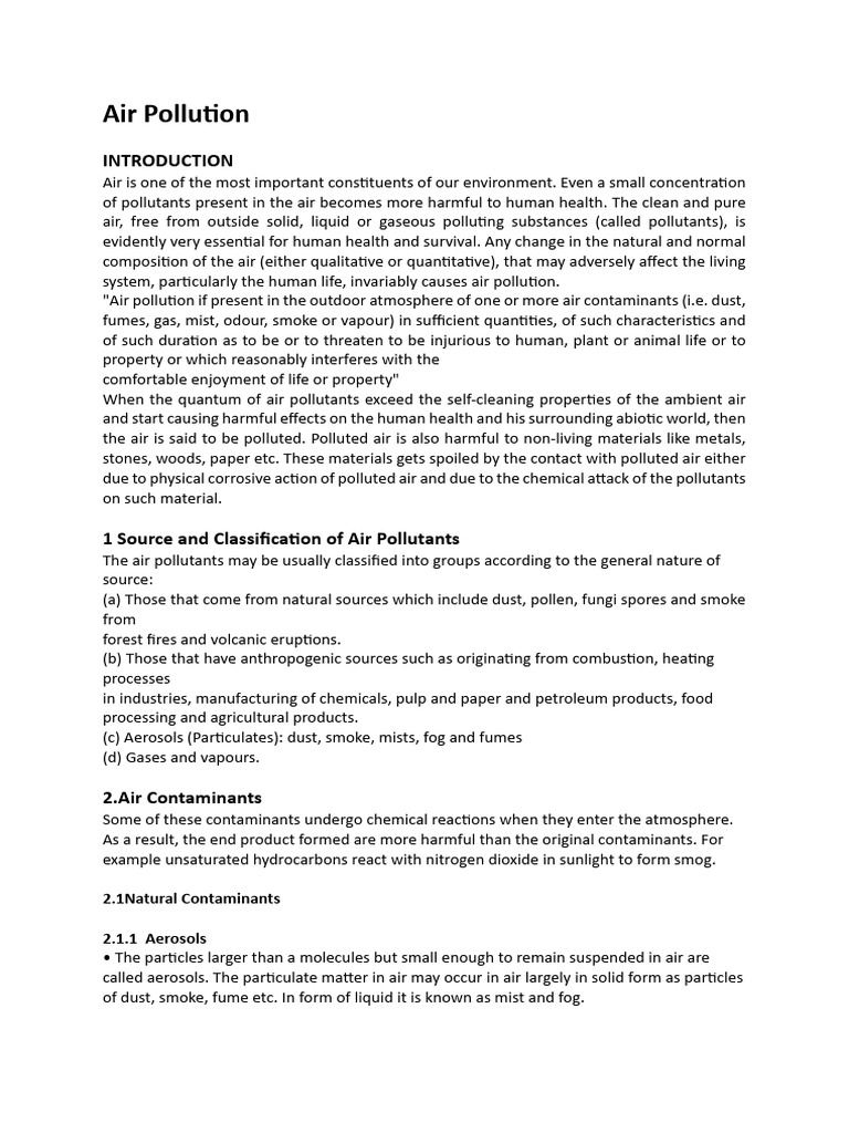 Understanding Air Pollution Sources | PDF | Greenhouse Gas | Atmosphere ...