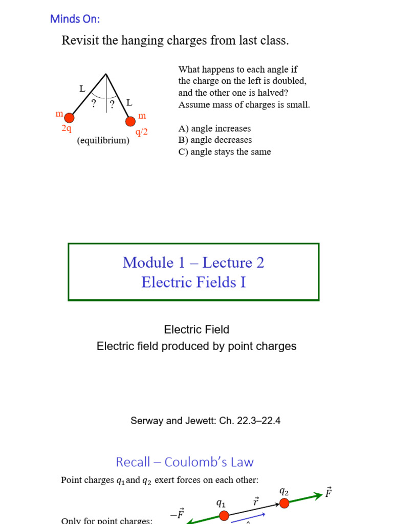 Electric Fields and Forces Explained | PDF | Electric Field | Force
