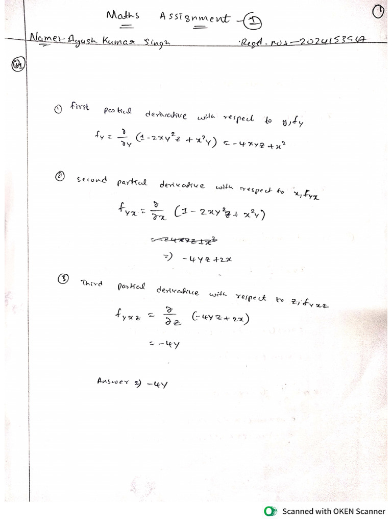 MATHS ASSIGNMENT SEM4 | PDF