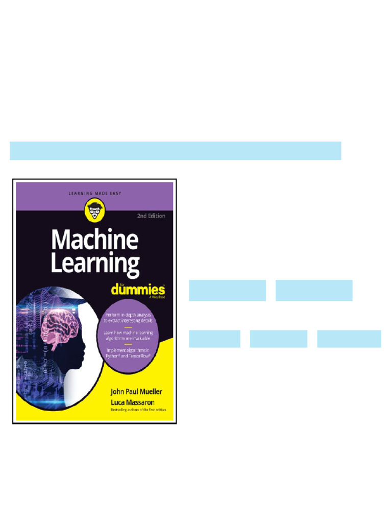 Machine Learning For Dummies 2nd Edition John Mueller Luca Massaron ebook unlimited reading 2026 ...