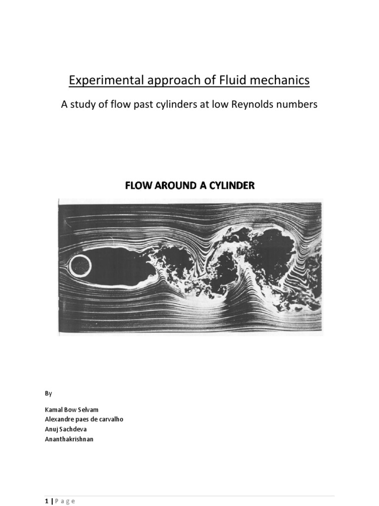 Experimental Approach of Fluid Mechanics: A Study of Flow Past ...