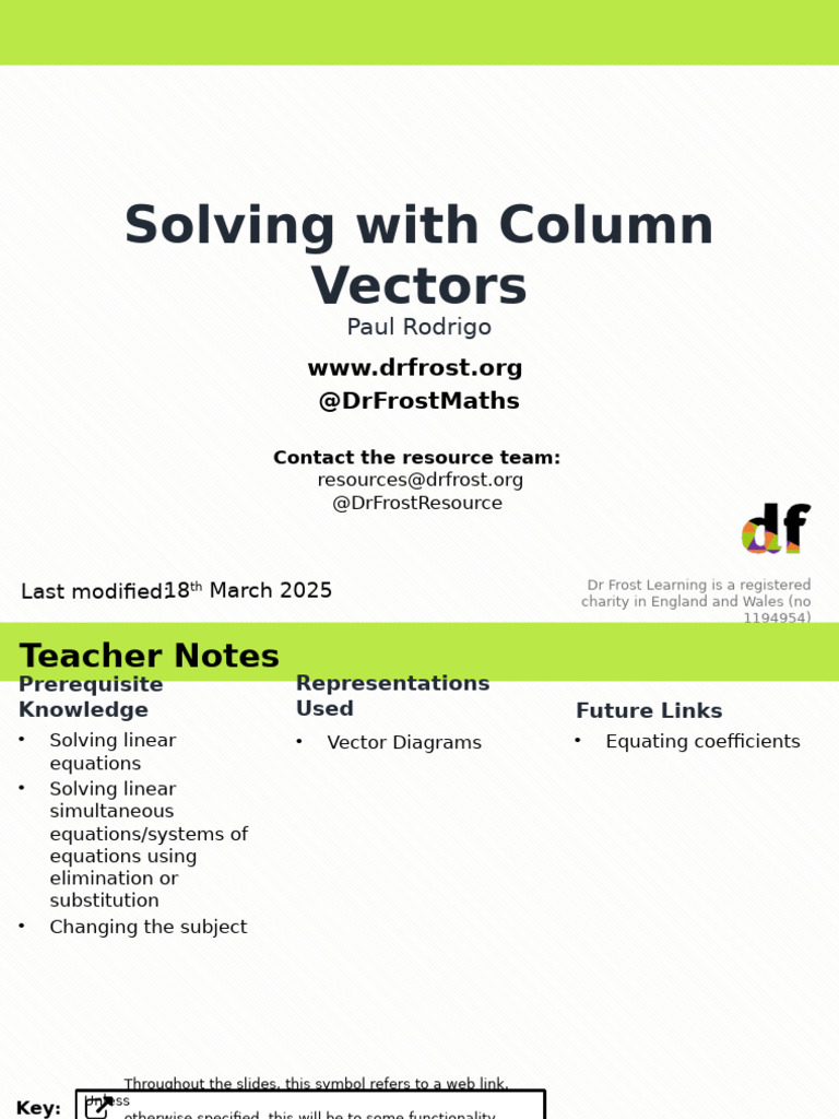 Column Vectors in Equation Solving | PDF | Equations | Vector Space