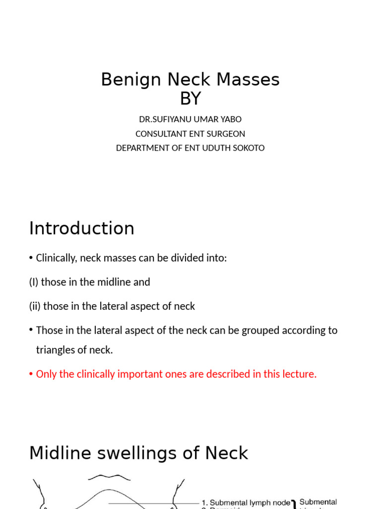 Benign Neck Masses | PDF | Medical Specialties | Human Anatomy